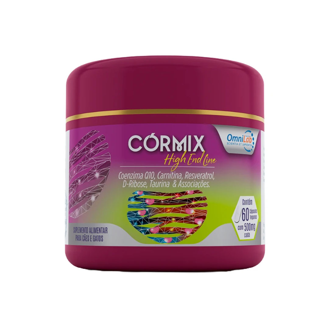 Suplemento Alimentar Cormix High End Line para Caes e Gatos 60 Capsulas ...