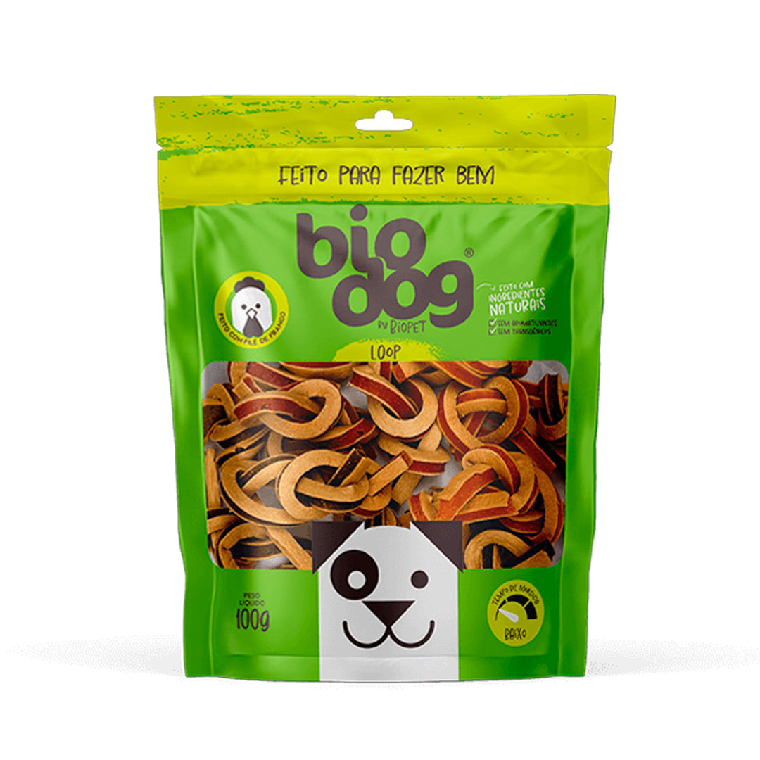 Petisco Bio Dog para Cães Soft Loop para Cães 100g - Terra Zoo